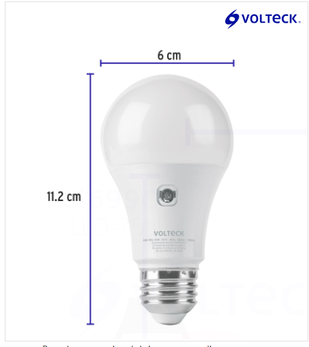 Lámpara LED tipo bulbo A19 10 W con sensor de luz - Grupo Caramu